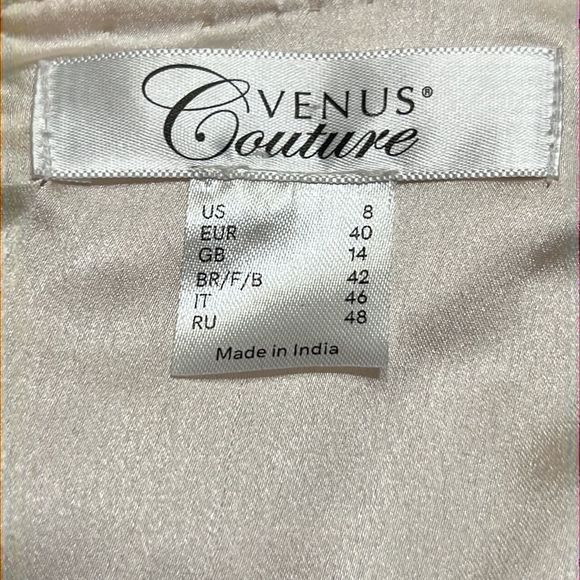 VENUS | Dresses | Venuscouture Blush Pink Tulle Skirt Cream Pearl Sleeveless Dress Sz 8 Nwt ...